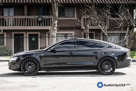22 Staggered Lexani Wheels Wraith Gloss Black Rims For 2013 Audi A7