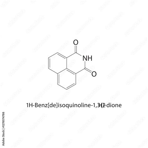 1h Benz De Isoquinoline132h Dione Skeletal Structureisoquinoline Derivative Compound