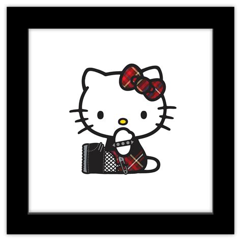 Gallery Pops Sanrio Hello Kitty Punk Red Wall Art Black Framed