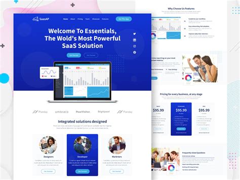 saas landing page design