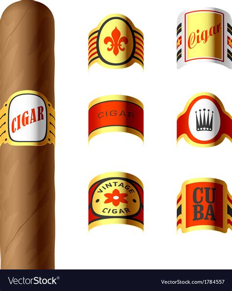 Cigar Labels Royalty Free Vector Image Vectorstock