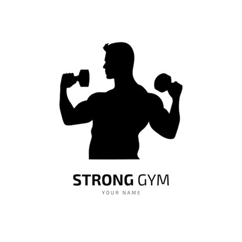 Premium Vector Strong Gym Vector With Hand Holding Dumble