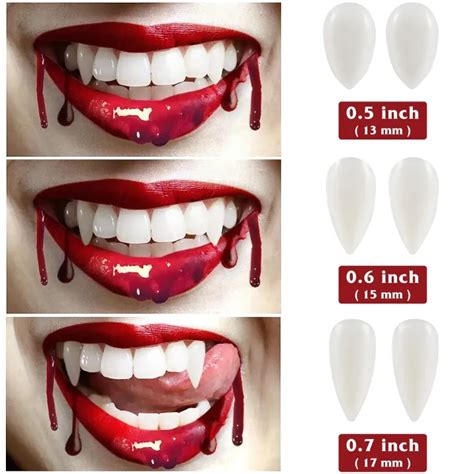 Vampire Teeth 3 Pairs Halloween Teeth Vampire Fangs Cosplay Teeth
