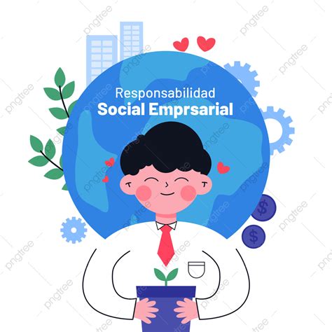 푸른 기업의 사회적 책임 일러스트 레이션 푸른 기업의 사회적 책임 삽화 Png 일러스트 및 Psd 이미지 무료 다운로드