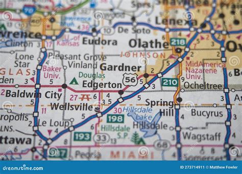 Map Highlighting Johnson County Kansas Stock Image Image Of Outdated High 273714911