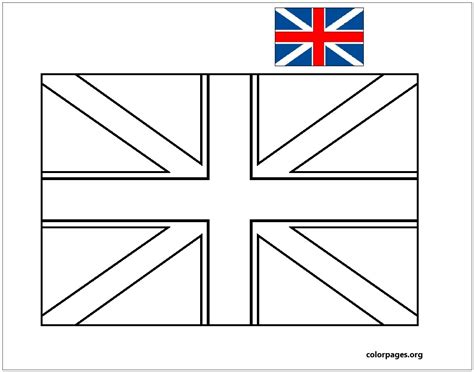 United Kingdom Flag Printable Coloring Page