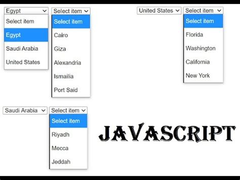 Combo Box Depend On Another Combo Box In JavaScript YouTube