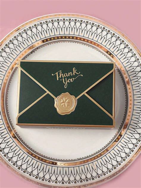 50pcs Green Creative Envelope Shape T Boxes For Weddings Candy Birthdays Parties Or