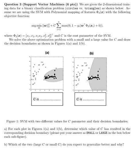 Question Support Vector Machines Pts We Are Chegg