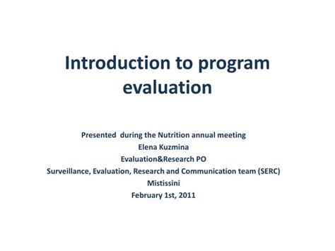 Ppt Introduction To Program Evaluation Powerpoint Presentation Free Download Id5185307