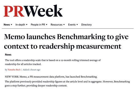 Memo On Linkedin Memo Launches Benchmarking To Give Context To