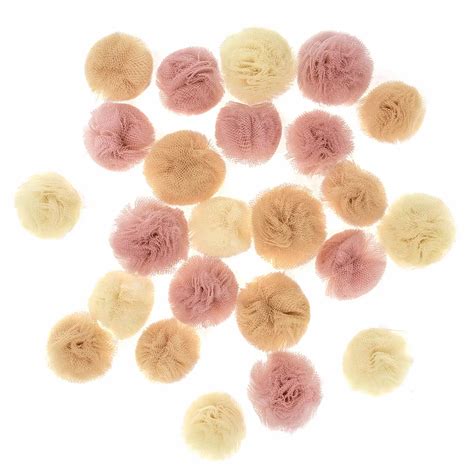 Tyllpompoms I Pastell 25×3 Cm Dekoration För Pyssel And Scrapbooking Happy Hobby Köp Tyger