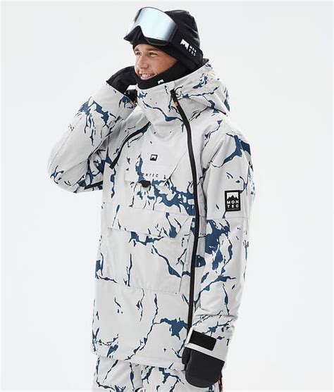 Montec Dune Ski Jacket Men Orange Black Metal Blue