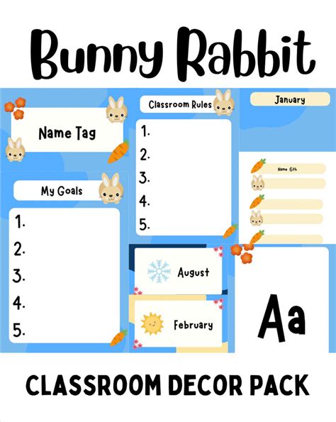 Bunny Rabbit Classroom Decor Pack Etsy