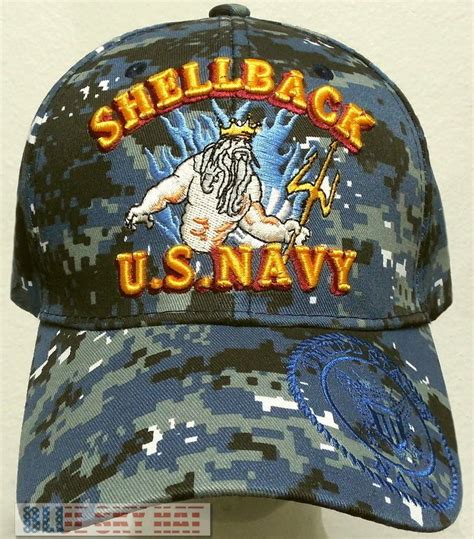 Us Navy Usn Naval Shellback Crossing The Line Team Insignia Logo Cap Hat Blue For Sale Online