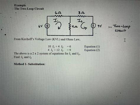 solved example the two loop circuit mens 6v 2 ur g ar
