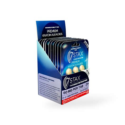 7 Stax Blue Razz 7 Oh Tablets 50mg High Potency Chewables