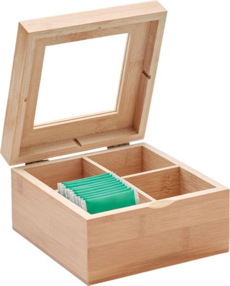 Pickwick Theedoos 4 Vaks Thee Doos Houten Kistje Met Deksel