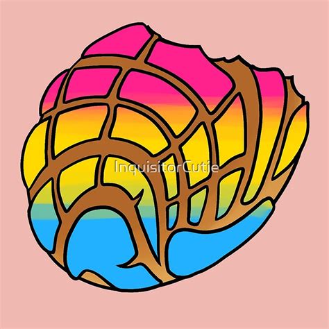 Pansexual Concha Bread By Inquisitorcutie Redbubble
