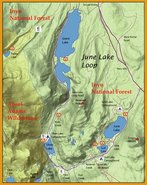 June Lake California Map