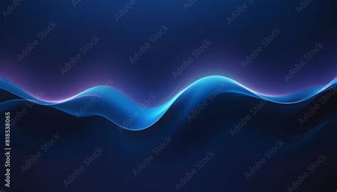 Elegant Dark Blue Wavy Gradient Background With A Sense Of Motion And