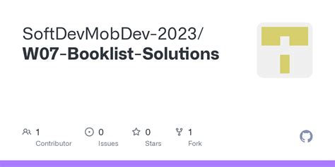 Github Softdevmobdev 2023w07 Booklist Solutions