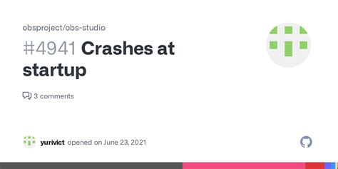 Crashes At Startup Issue Obsproject Obs Studio GitHub