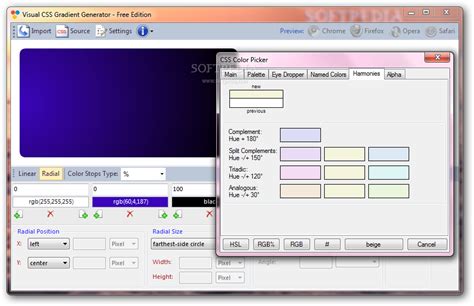 visual css gradient generator download softpedia