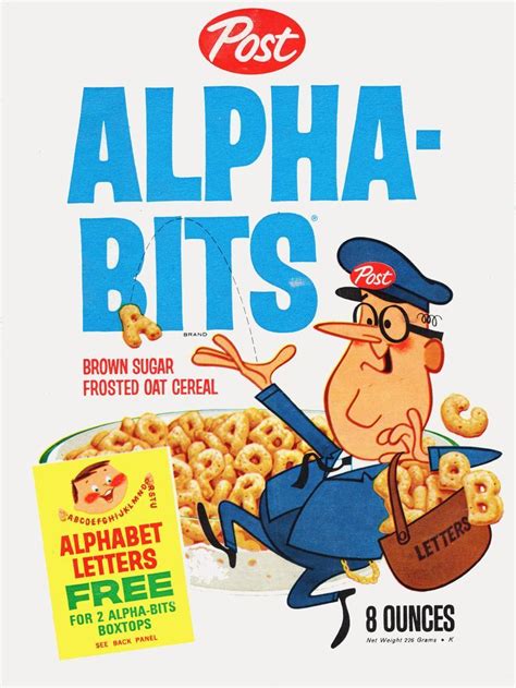 Alpha Bits Brown Sugar Frosting Oat Cereal Lettering Alphabet