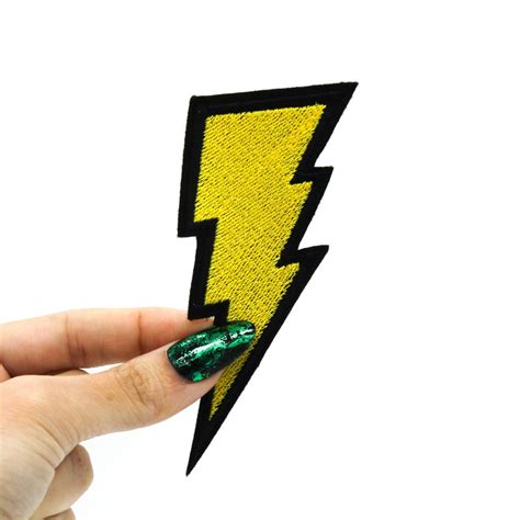 Lightning Bolt Patch Etsy