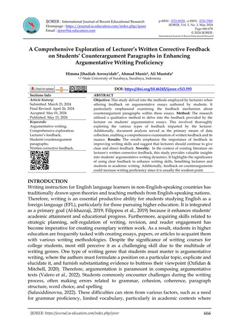 Pdf A Comprehensive Exploration Of Lecturers Written Corrective