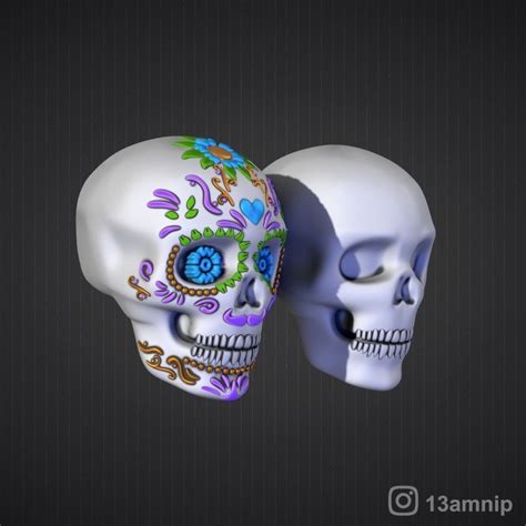Mexican Skull Calavera 3d Model 3d Printable Cgtrader