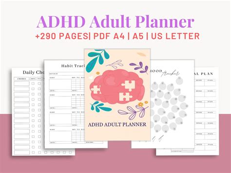 Adhd Adult Planner Adhd Planner Printable Adhd Productivity Planner