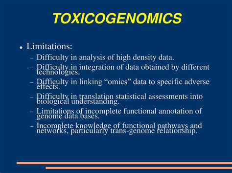Ppt Toxicogenomics Powerpoint Presentation Free Download Id649574