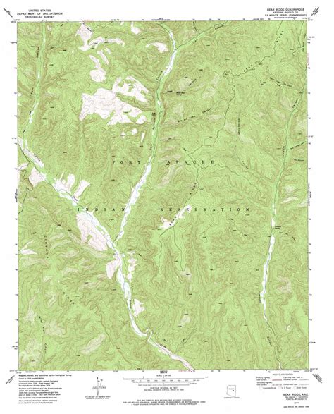 Bear Ridge Topographic Map 124000 Scale Arizona