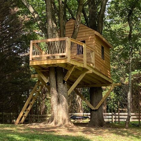 The Tahoe © 2 Tree Rectangular Treehouse Plan