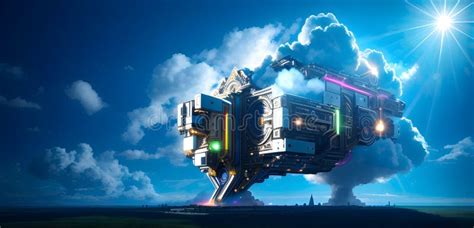 Illustration Concept Of Cloud Computing Service Future Data Storage