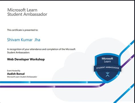 Shivam Jha On Linkedin Webdevelopment Microsoft Continuouslearning