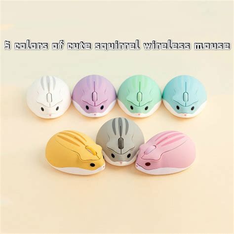 Cute Cartoon Pink Wireless Mouse Usb Optical Computer Mini Mouse 1200dpi Hamster Design Small