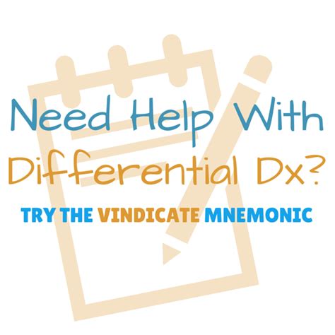Vindicate Mnemonic For Differential Diagnosis