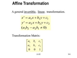 Affine Transformation For Computer Graphics Ppt