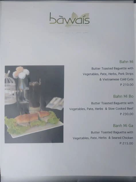 Menu At House Of Bawai Restaurant Santa Rosa