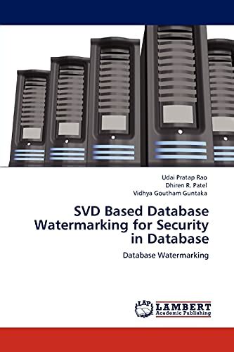 svd based database watermarking for security in database database