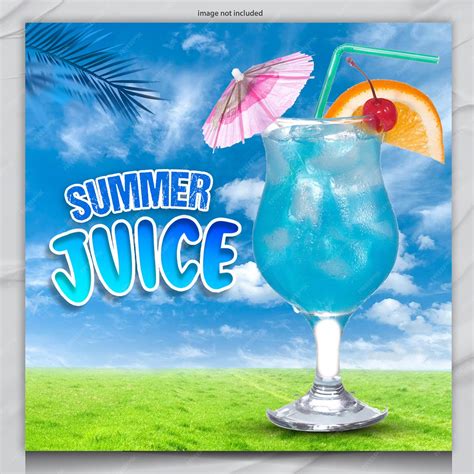 Premium Psd Summer Drinks Poster Design Template