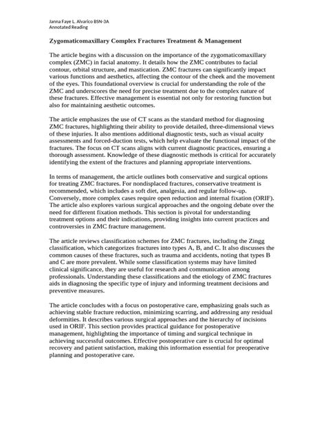 Annotated Reading Pdf Surgery Fracture