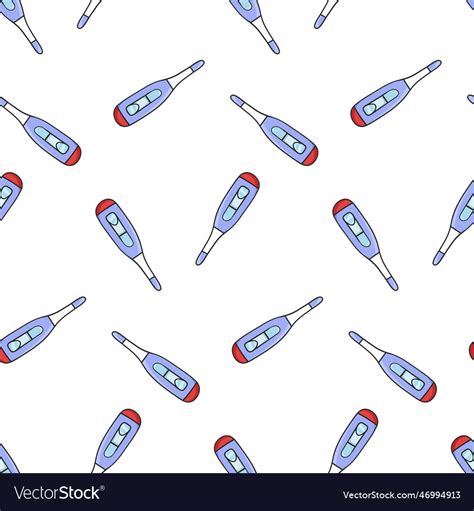 Electronic Medical Thermometer Pattern Royalty Free Vector