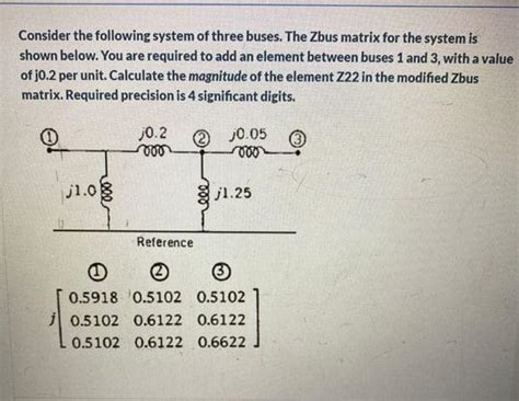 Solved Consider The Following System Of Three Buses The