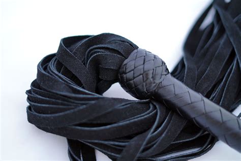 Black Suede Flogger With 40 Falls For Bdsm Lovely Thinkings