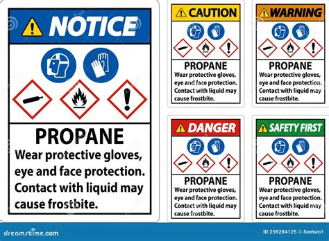 Danger Propane Gas Symbol Sign Vector Illustration Isolated On White Background Label Eps10