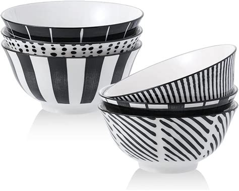 Lot De 6 Bols Cerealessoupe En Ceramique Couleur Bol Ramen Salade En